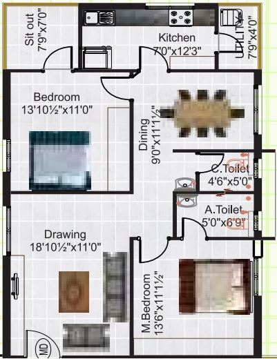 Mandadi Magnus | BDL Colony, Rangapuram, | Hyderabad Apartments ...